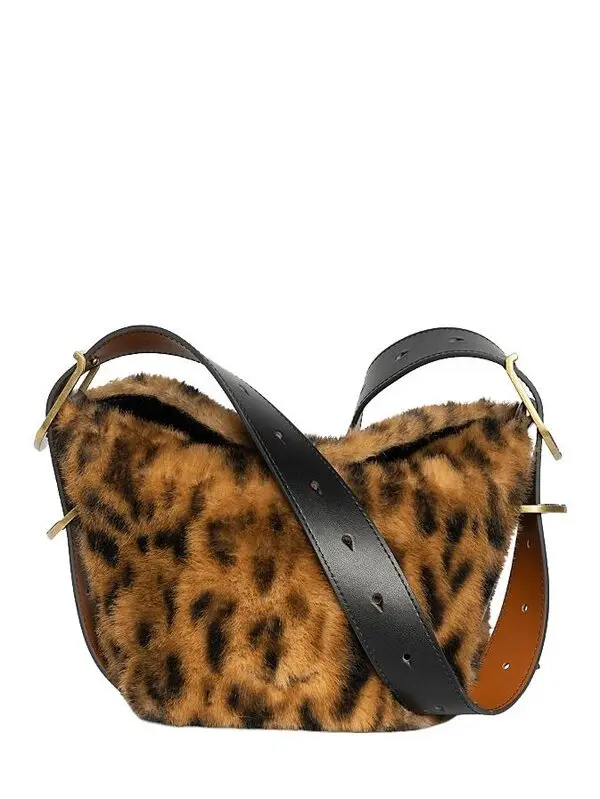 Zadig&Voltaire Baby Jane Faux Fur Crossbody Bag - Cognac