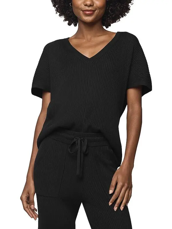 Splendid Georgie V-neck Sweater - Black