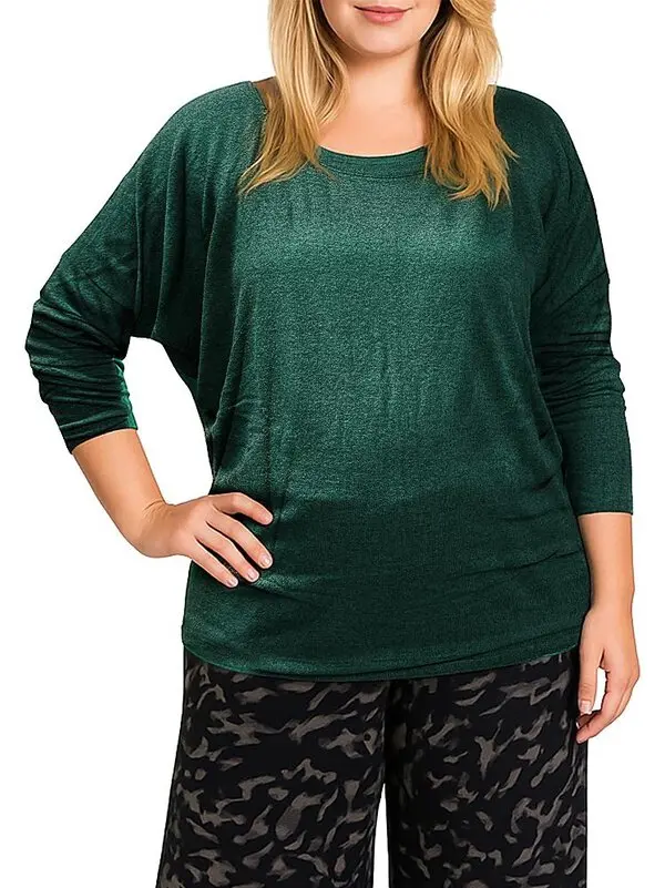 STANDARDS & PRACTICES Batwing Sleeve Top - Hunter Green