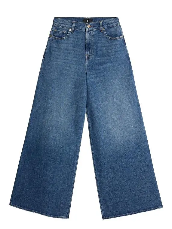 7 For All Mankind Marie Explorer Wide Leg Jeans - Denim