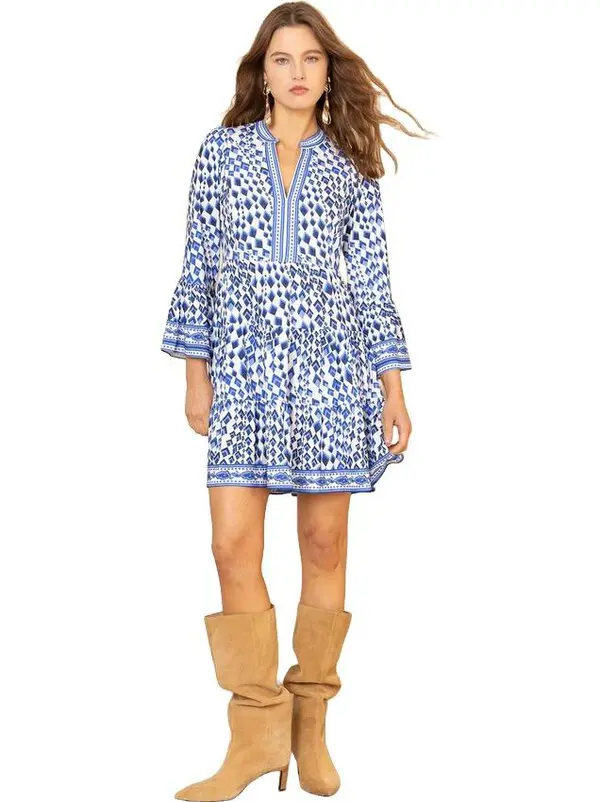 Hale Bob Annika Jersey Dress - Blue