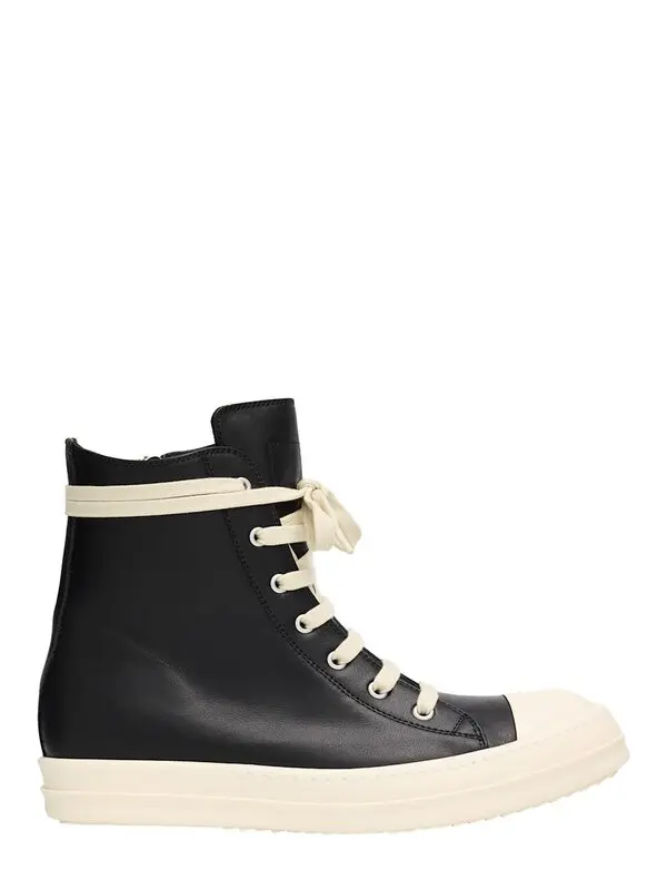 Rick Owens Calf Leather High-top Sneakers - Black