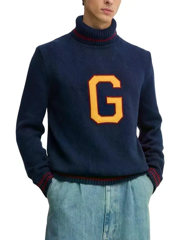 Gant Seasonal G Turtleneck Sweater - Blue