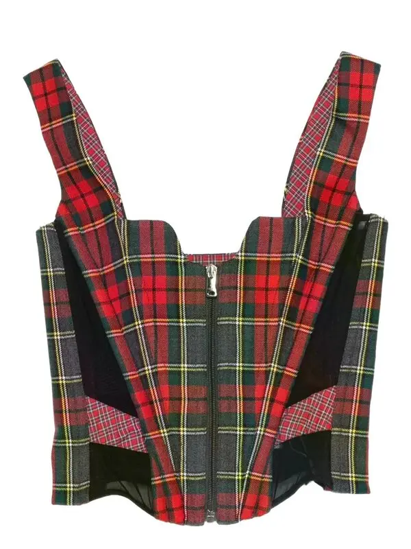 VIVIENNE WESTWOOD Tartan Zip-front Top - Red