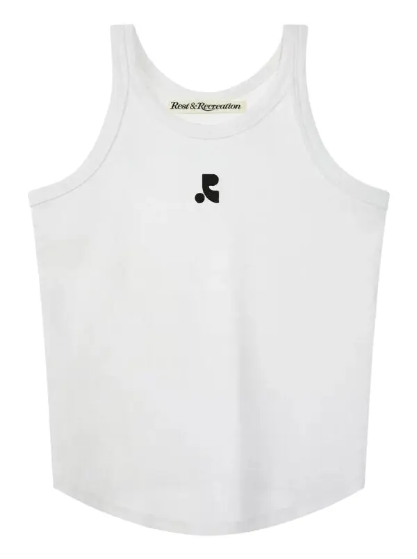 REST&RECREATION Racerback Tank Top - White