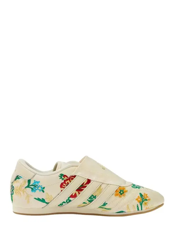 Adidas Floral-embroidered Taekwondo Sneakers - Neutrals