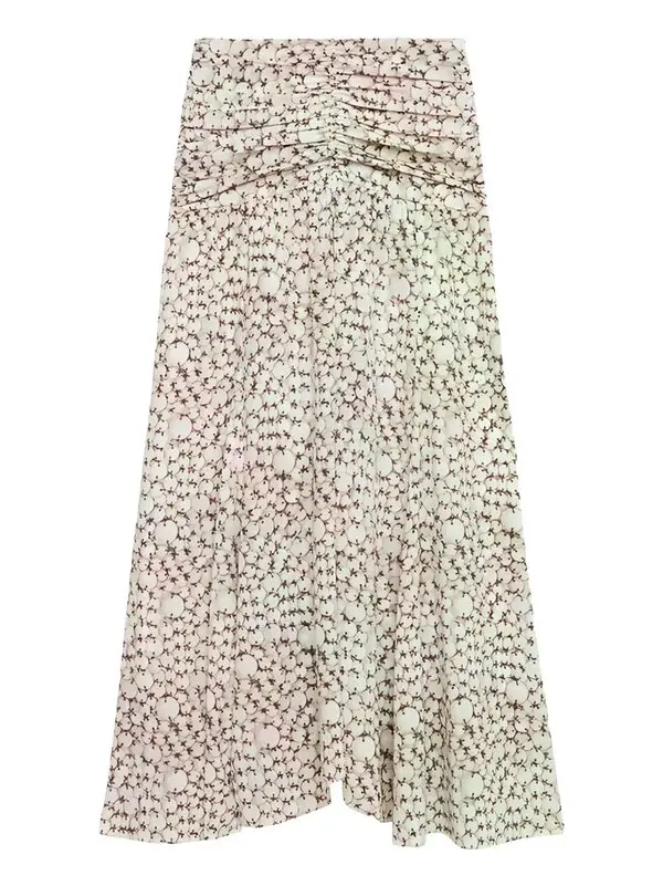 Isabel Marant Syana Sequin-print Midi Skirt - Neutrals