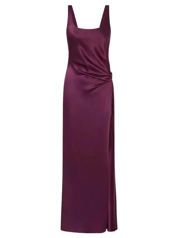 Anna Quan Etta Side-split Draped Dress - Purple