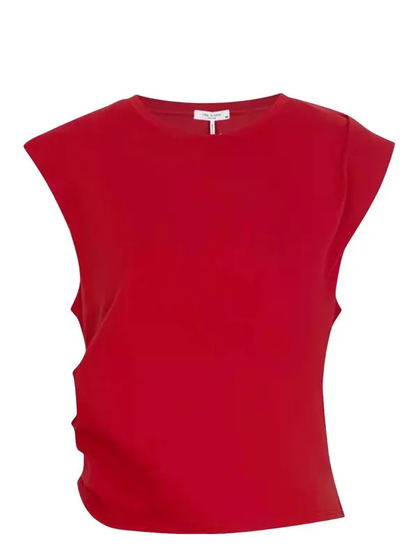Rag & Bone Mica Cap-sleeve T-shirt - Red