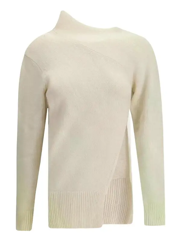 DI STAVNITSER Asymmetric High-neck Sweater - White