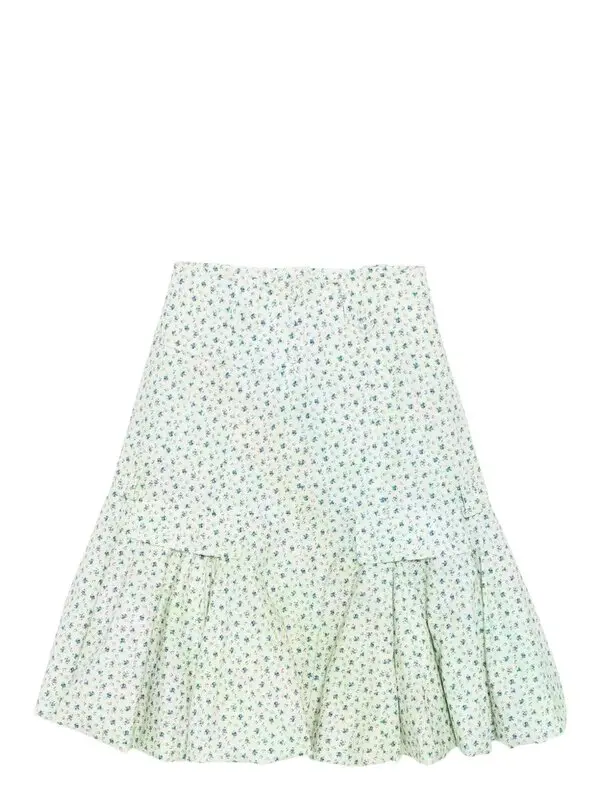 Rokh Floral-print Midi Skirt - Neutrals