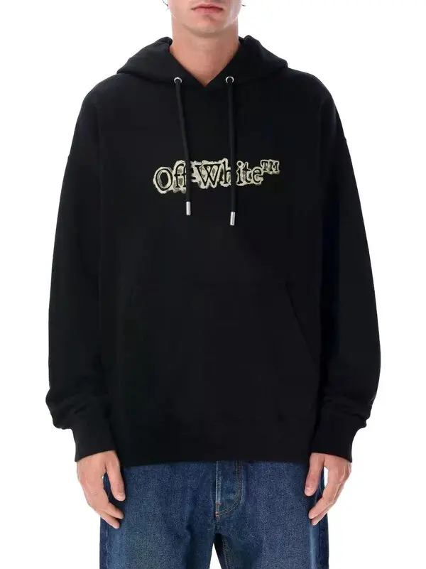 Off-White Printed Hoodie - Black