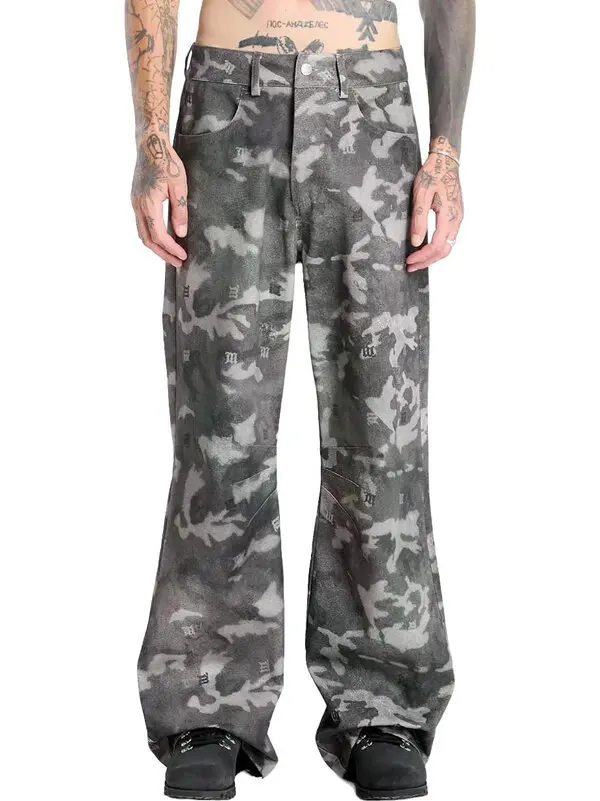 MISBHV Camo-print Trousers - Grey