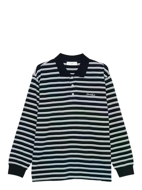 DUNST Striped Polo Shirt - Blue