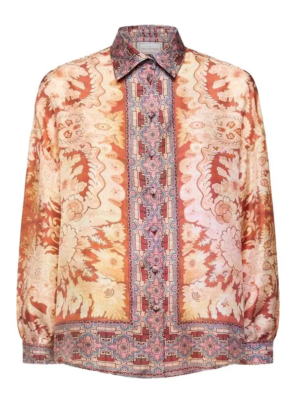 PIERRE-LOUIS MASCIA Paisley-print Button-down Shirt - Neutrals