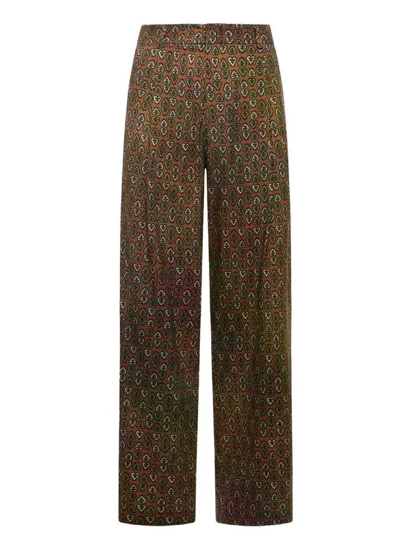 PIERRE-LOUIS MASCIA Patterned Trousers - Brown