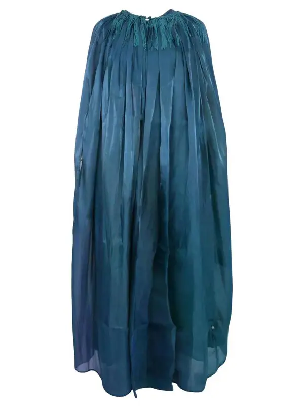 BARUNI Sequin-embellished Pleated A-line Dress - Blue