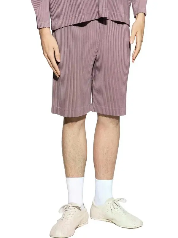 Issey Miyake Pleated Shorts - Purple