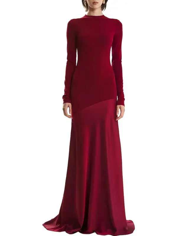 2310 STUDIO Long-sleeve Maxi Dress - Red