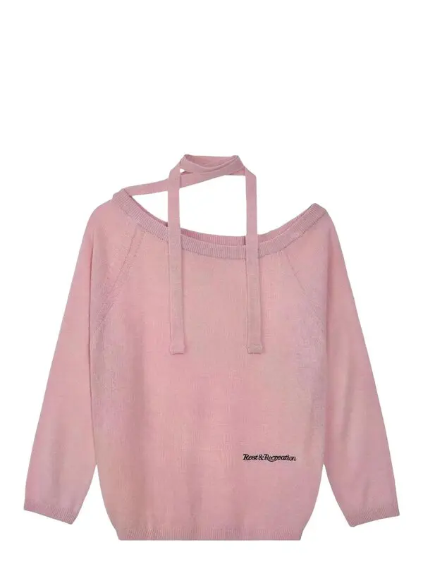 REST&RECREATION Neck-tie Pullover - Pink