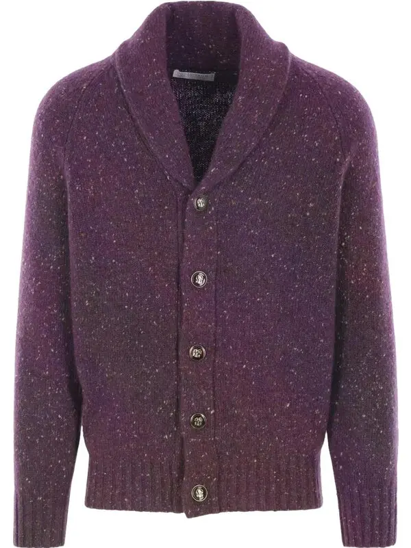 Brunello Cucinelli Shawl-collar Cardigan - Purple