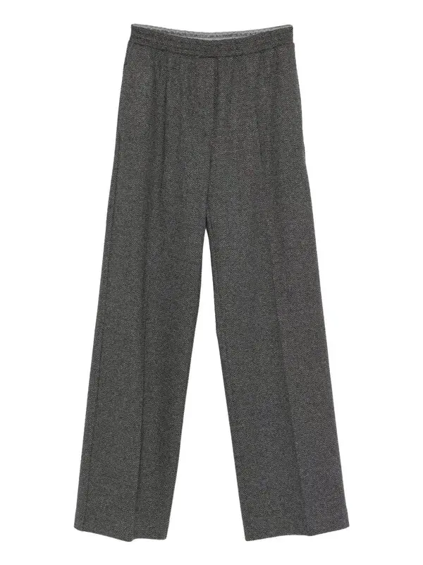 Max Mara Zelma Elasticated-waistband Trousers - Grey