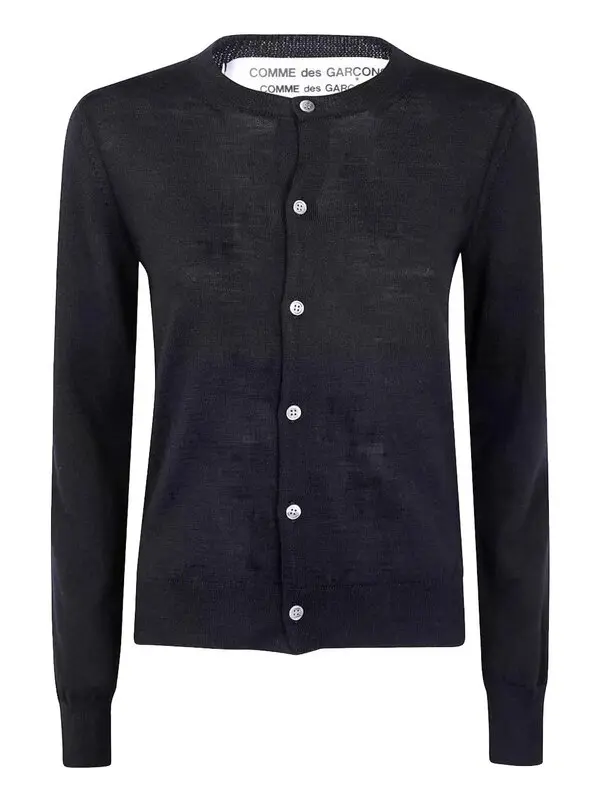 Comme Des Garçons Wool Cardigan - Black
