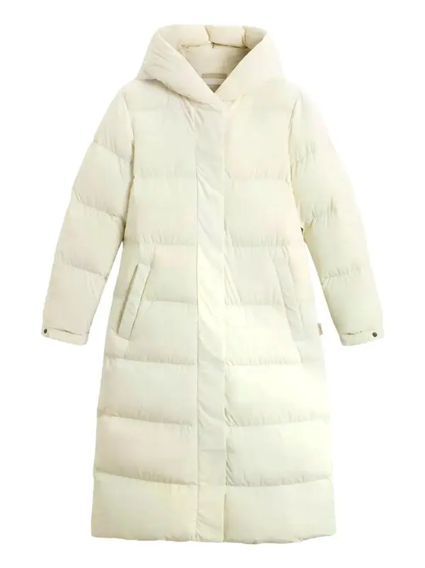Woolrich Cloud Madison Hooded Quilted Coat - White