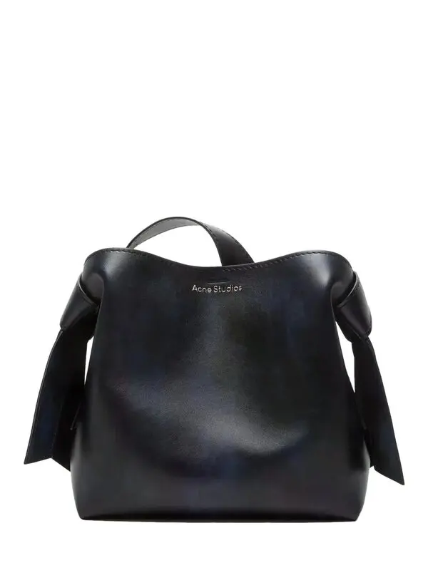 Acne Studios Knot-detail Leather Shoulder Bag - Black