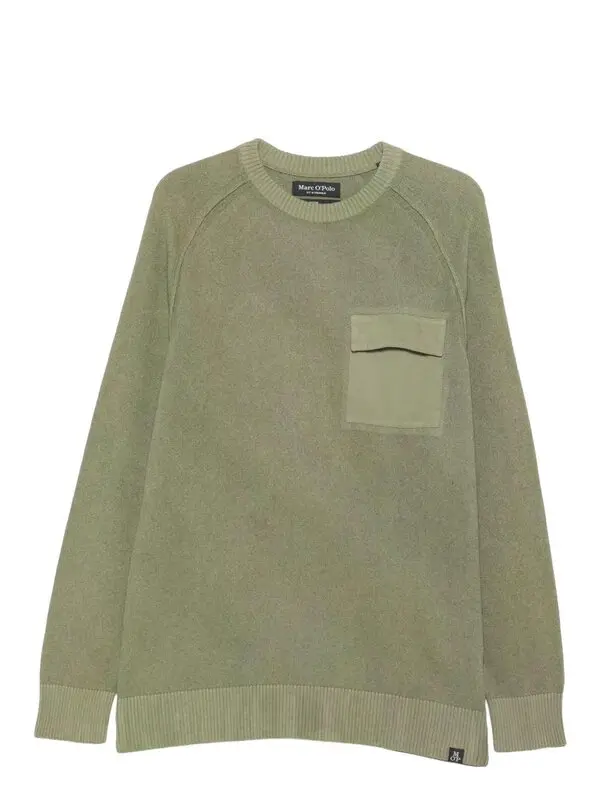 Marc O'polo Patch-pocket Raglan-sleeve Sweater - Green