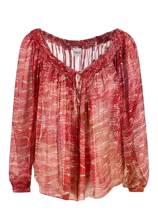Isabel Marant Pleated Blouse - Red