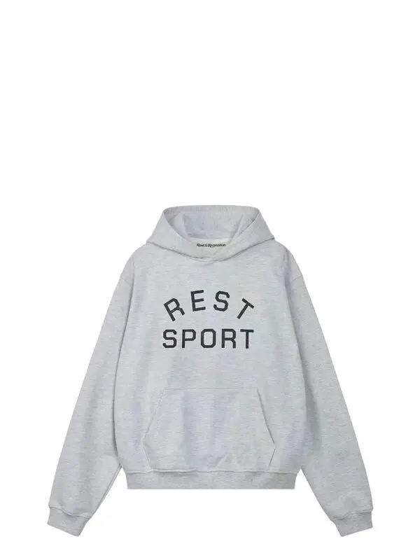 REST&RECREATION Logo-print Hoodie - Grey