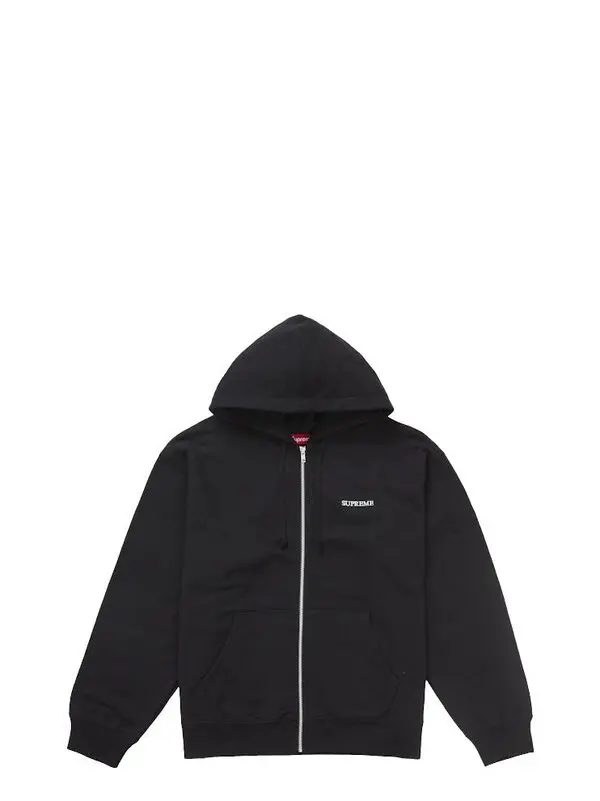 Supreme Idgaf Zip Up Hooded Sweatshirt - Black