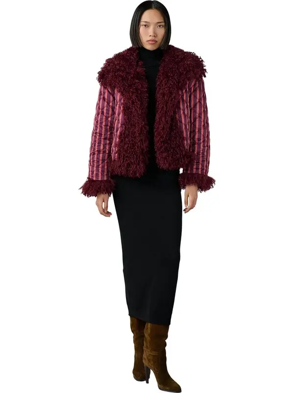 Diane Von Furstenberg Natalia Quilted Reversible Coat - Bordeaux