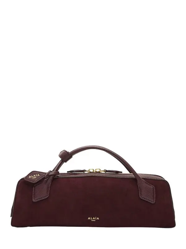 Alaïa Le Teckel Leather Clutch - Burgundy