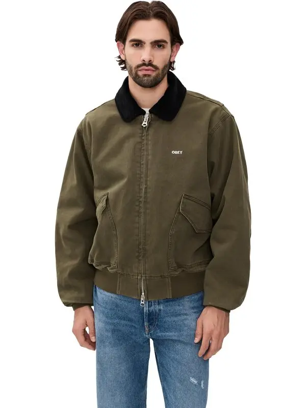 Obey Insulated Twill Jacket - Wren Faded Wash