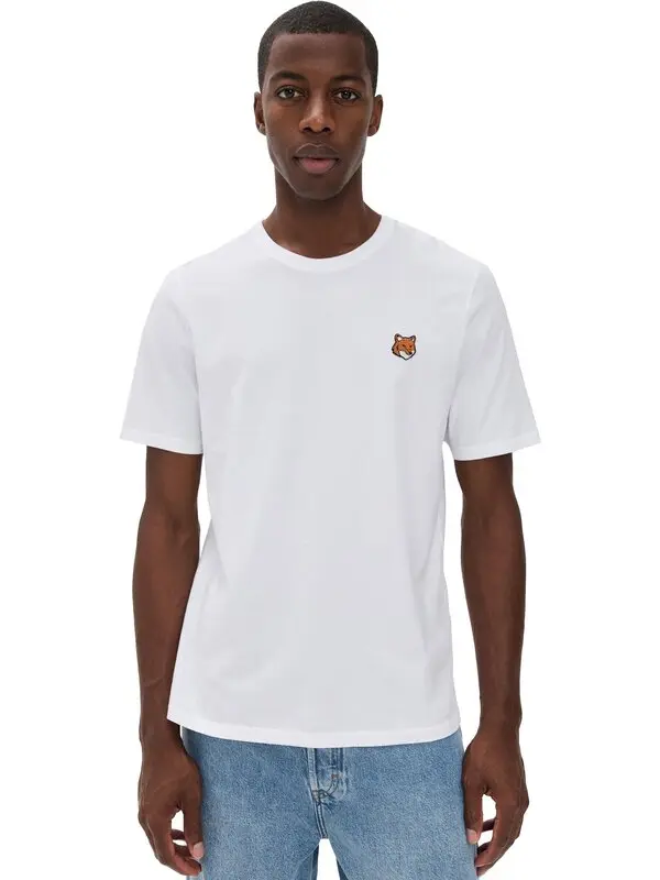 Maison Kitsuné Fox Head Patch Regular Tee - White