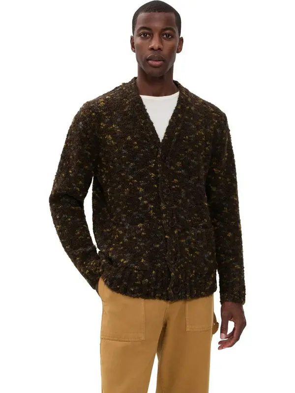 FAR AFIELD Buckley Boucle Cardigan - Brown/multi