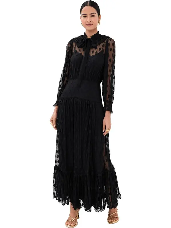 Ulla Johnson Carla Lace Maxi Dress - Noir