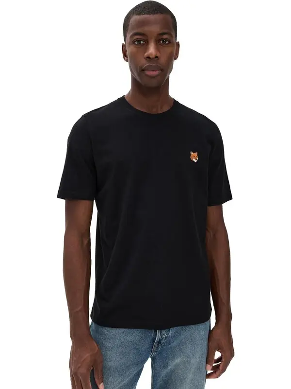 Maison Kitsuné Fox Head Patch Regular Tee - Black