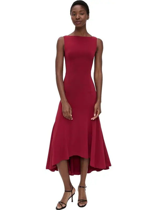 GUIZIO Daye Midi Dress - Bordeaux