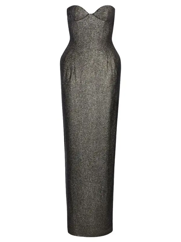 Magda Butrym Hourglass Maxi Dress - Silver