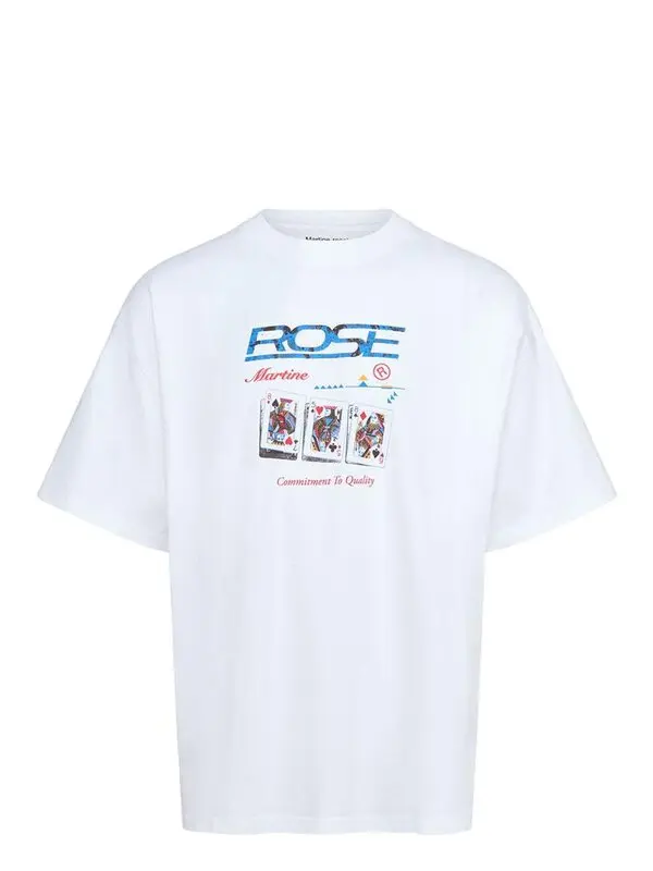 Martine Rose Oversized Tee Playing Cards - White