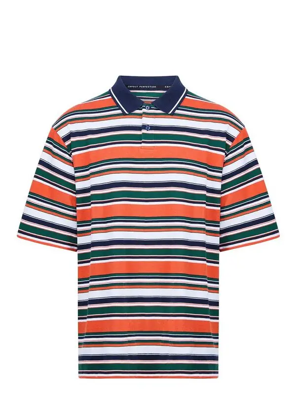 Martine Rose Oversized Polo Green And Orange - Multicolor