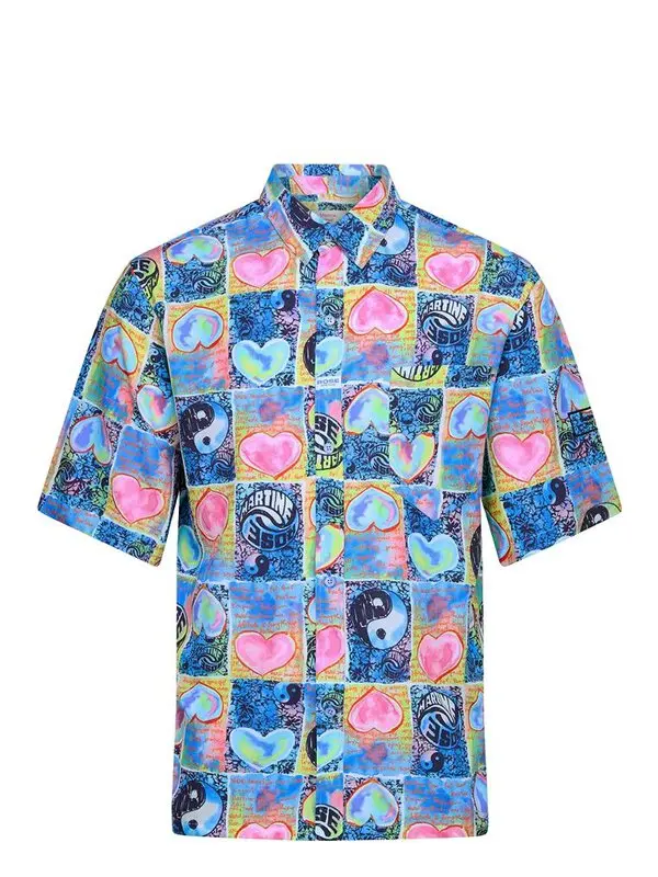 Martine Rose Boxy Shirt Hearts - Blue