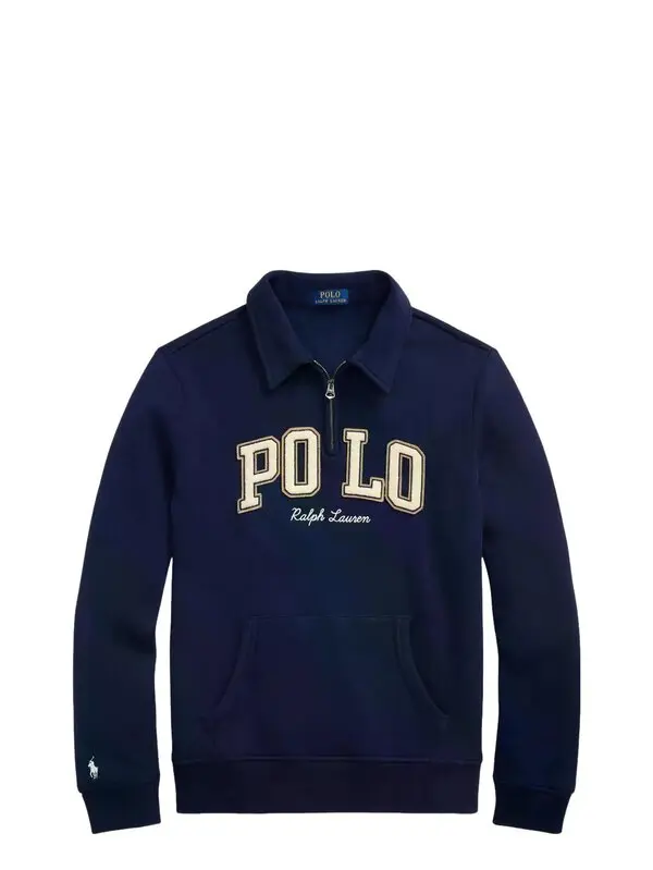 Polo Ralph Lauren Logo-embroidered Half-zip Sweatshirt - Blue