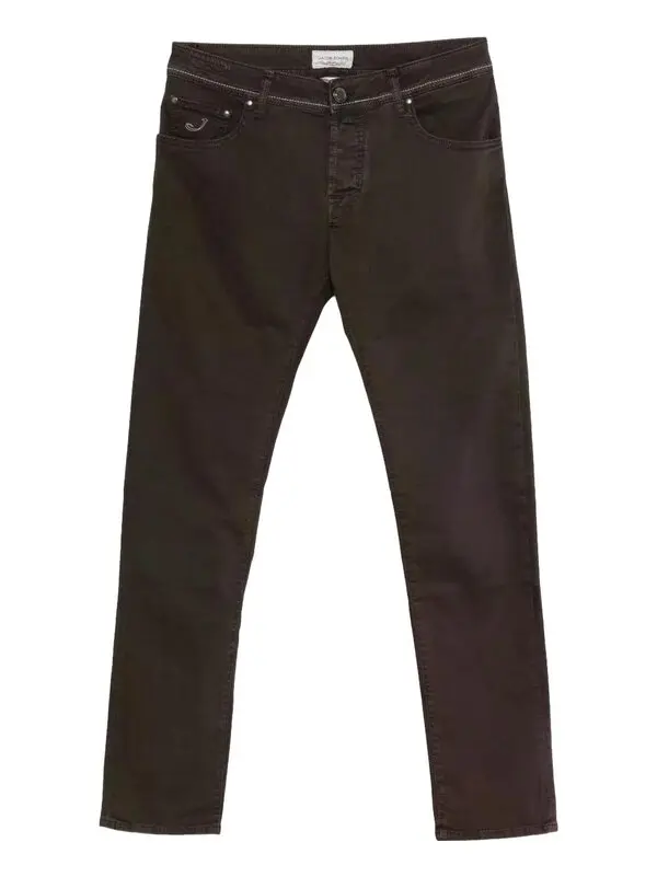 Jacob Cohen Embroidered Trousers - Brown