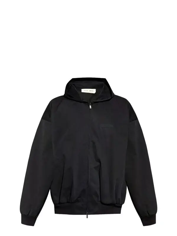 Fear Of God Logo-patch Hooded Jacket - Black