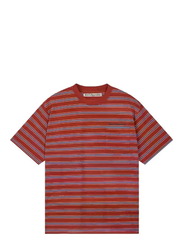 REST&RECREATION Stripe Pocket T-shirt - Green