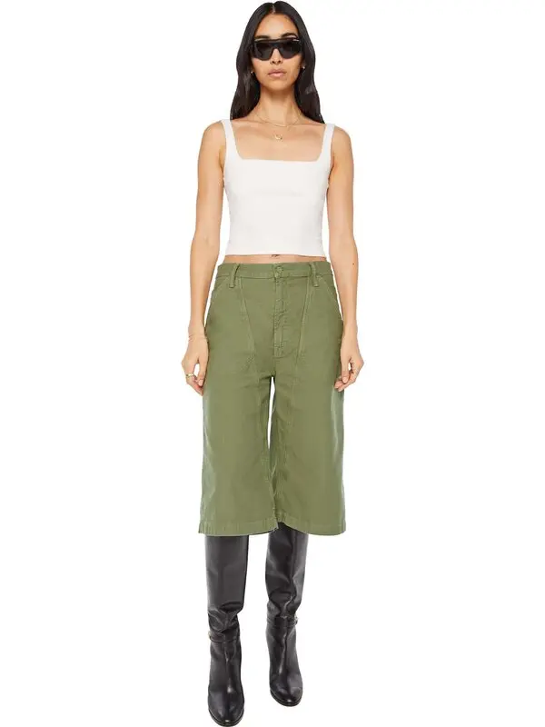 MOTHER The Half Chisel Dried Herb Capri Jeans - Green